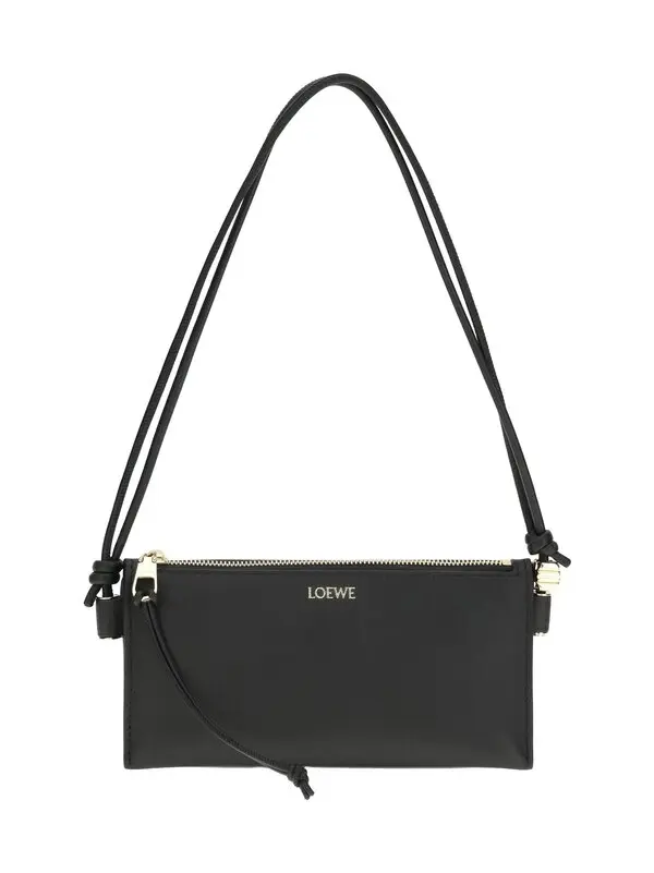Loewe Joya Clutch Bag In Calfskin - Black