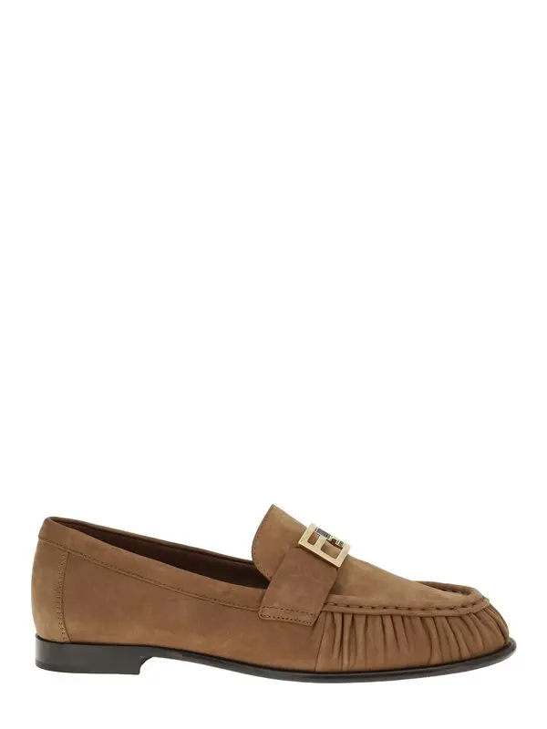 Fendi Suede Loafers - Brown