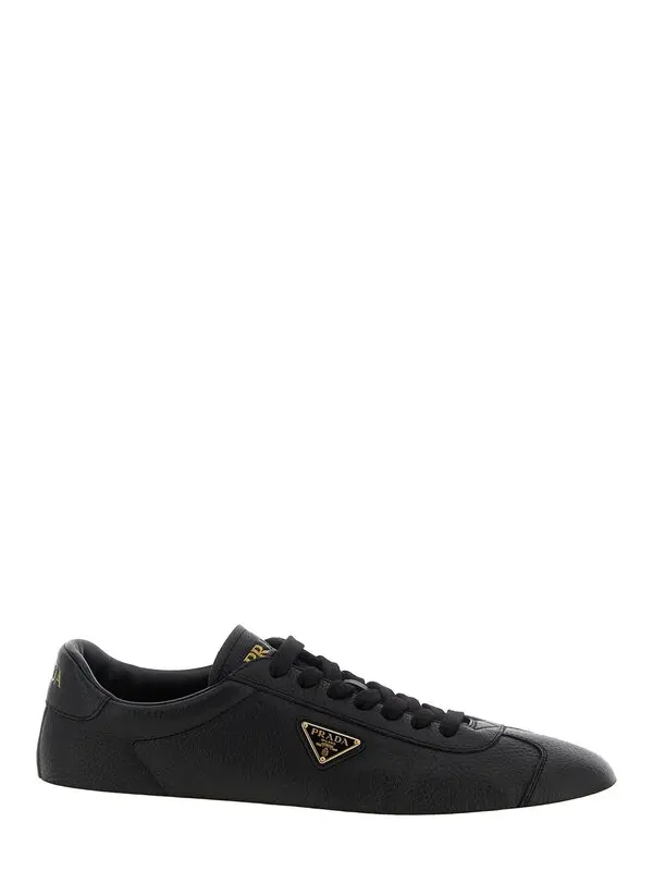 Prada Deer Leather Sneakers - Black