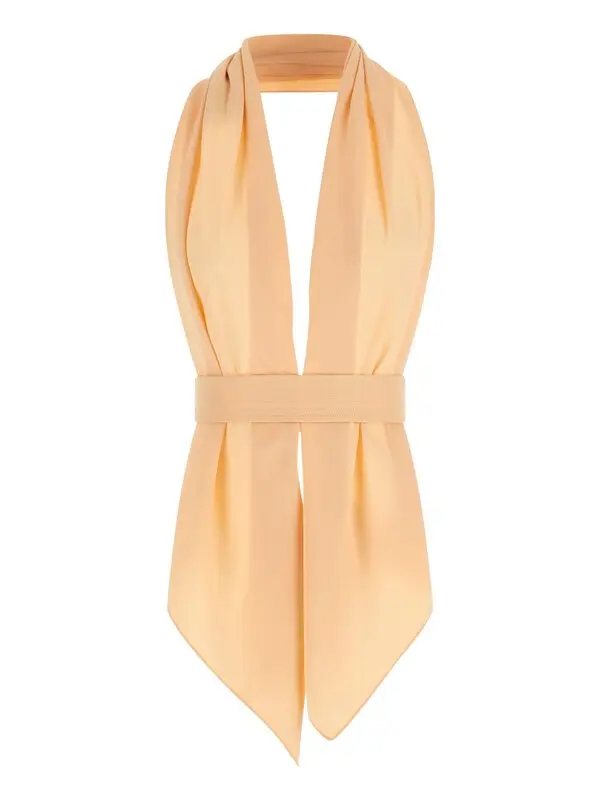 Alberta Ferretti Viscose Twill Scarf-effect Top - Pink