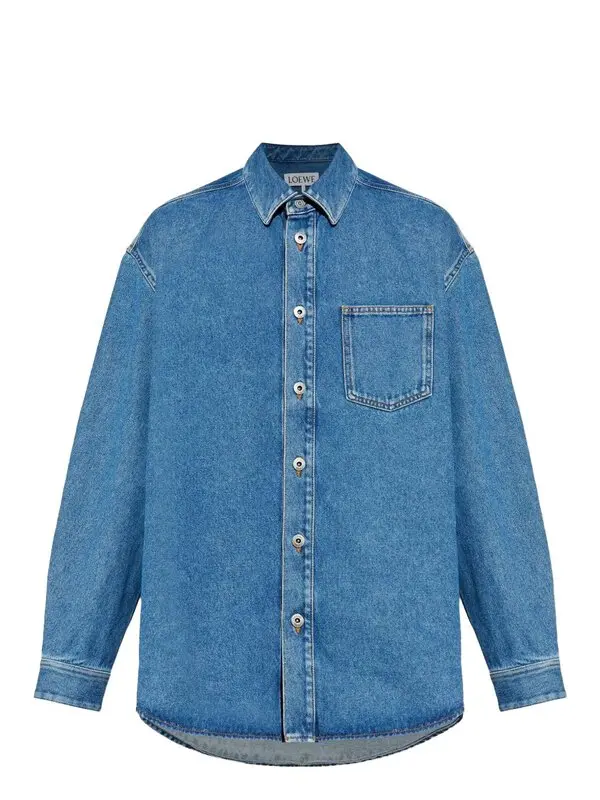 Loewe Anagram Denim Cotton Shirt - Multicolor