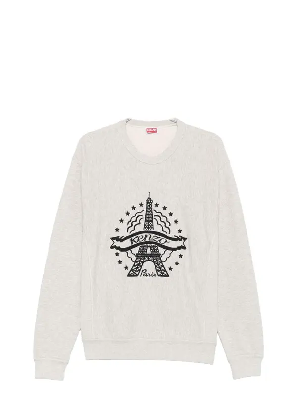 Kenzo Eiffel Tower Motif Crew Neck Sweatshirt - Multicolor