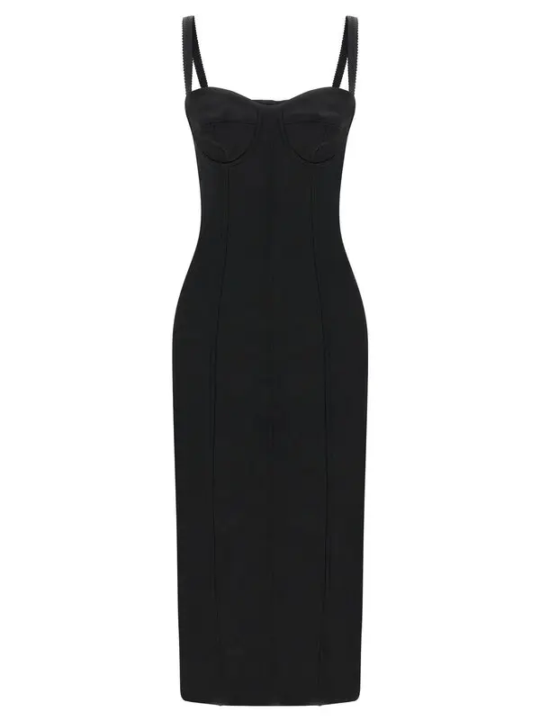 Dolce & Gabbana Sicily' Bra Corset Dress - Black