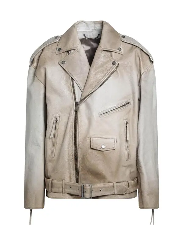 GOLDEN GOOSE Phoebe Leather Jacket - Cream