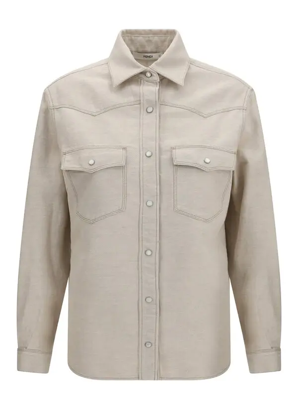 Fendi Selleria Denim Western Shirt - Multicolor