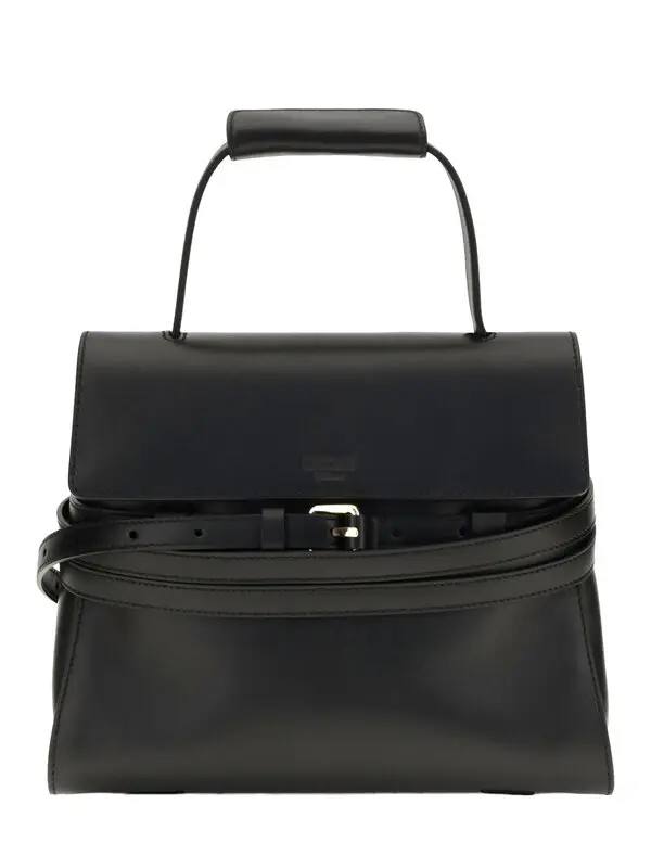 Moschino Buckle Shoulder Bag - Black