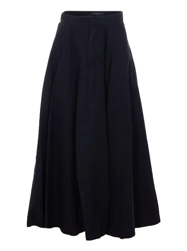 Balenciaga Godet Maxi Skirt - Black