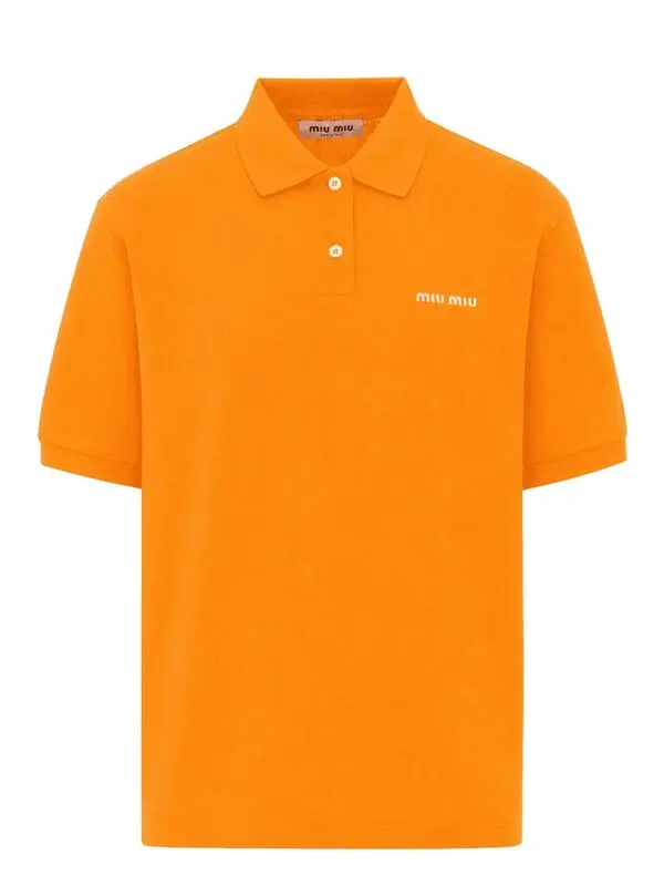 Miu Miu Logo Polo - Orange