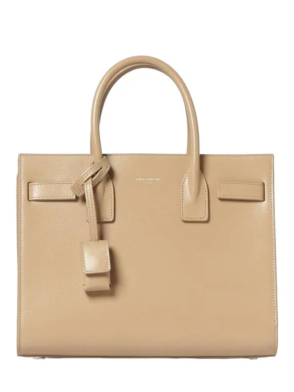 Saint Laurent Sac De Jour Leather Bag - Cream