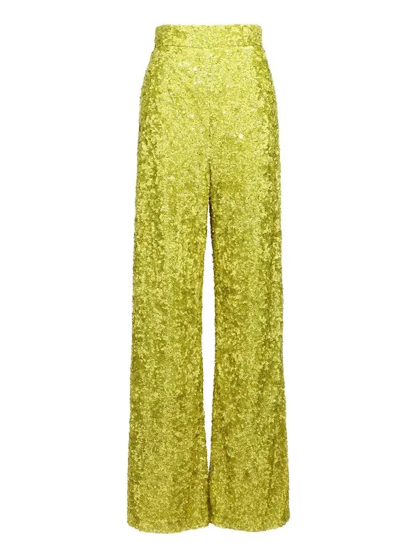 ERMANO SCERVINO Ermanno Scervino Sequin Appliqué Pants - Green