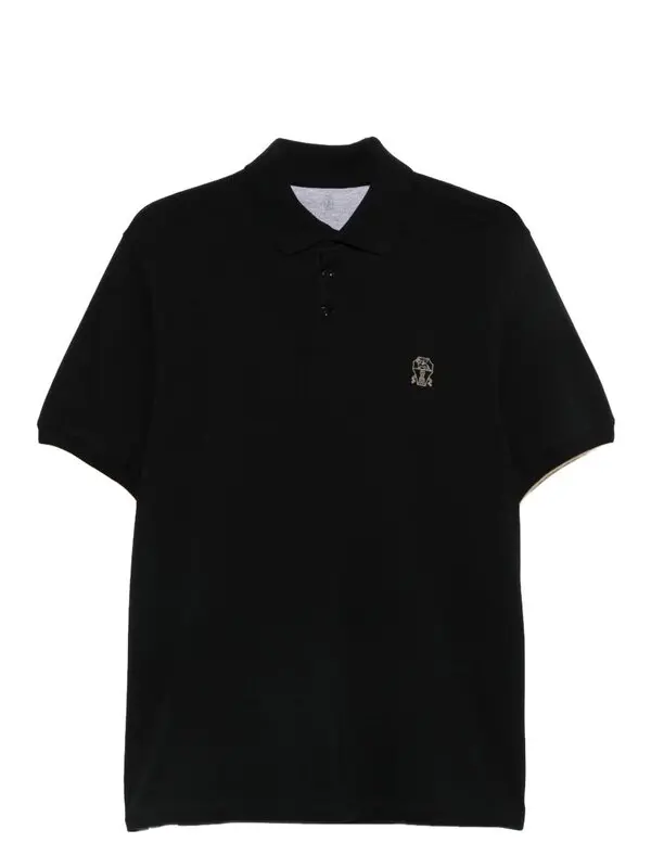 Brunello Cucinelli Logo Cotton Polo Shirt - Multicolor