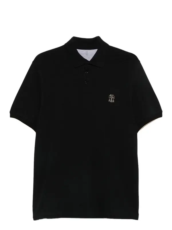 Brunello Cucinelli Logo Cotton Polo Shirt - Multicolor