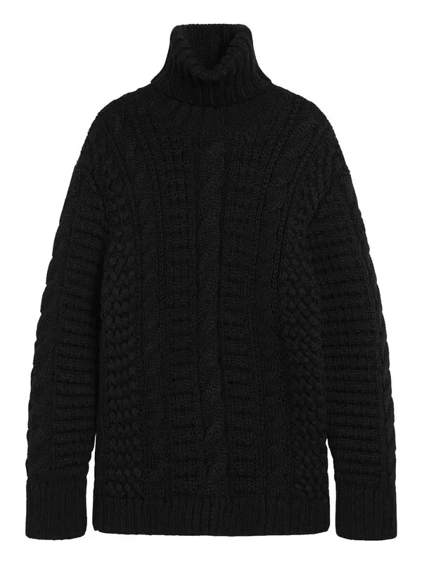 MONCLER X EDWARD ENNINFUL Wool Turtleneck Sweater - Black
