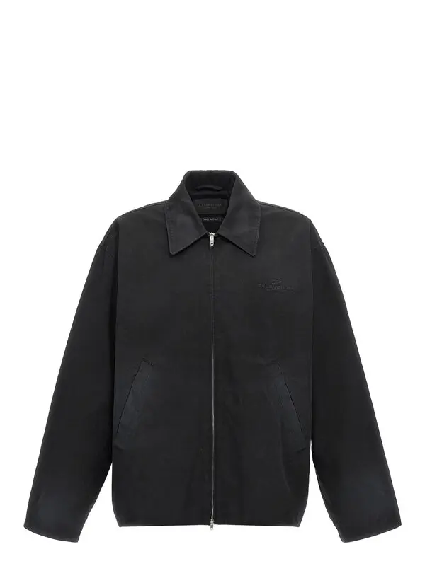 Balenciaga Bb Garderobe Cotton Canvas Jacket - Black