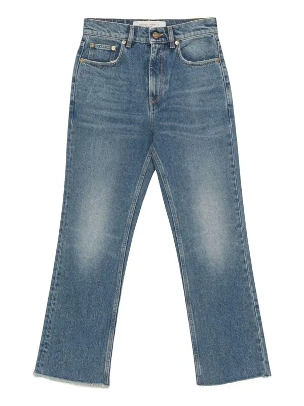 GOLDEN GOOSE Cropped Flare Jeans - Blue