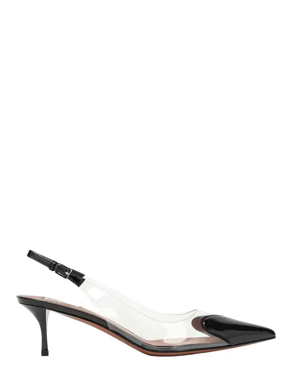 Alaïa Le Coeur Patent Leather Slingback - Black