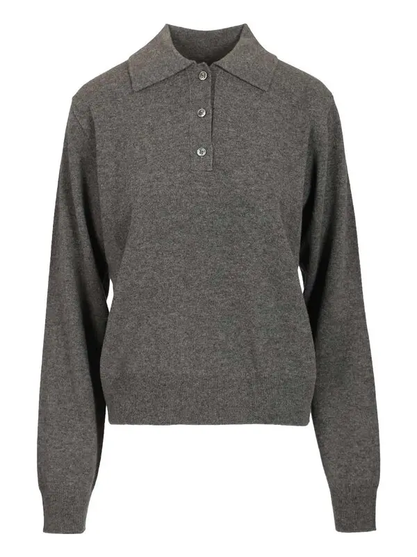 MAISON MARGIELA Wool Polo Shirt - Gray