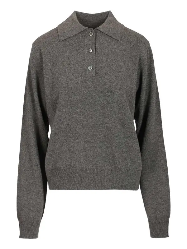 MAISON MARGIELA Wool Polo Shirt - Gray