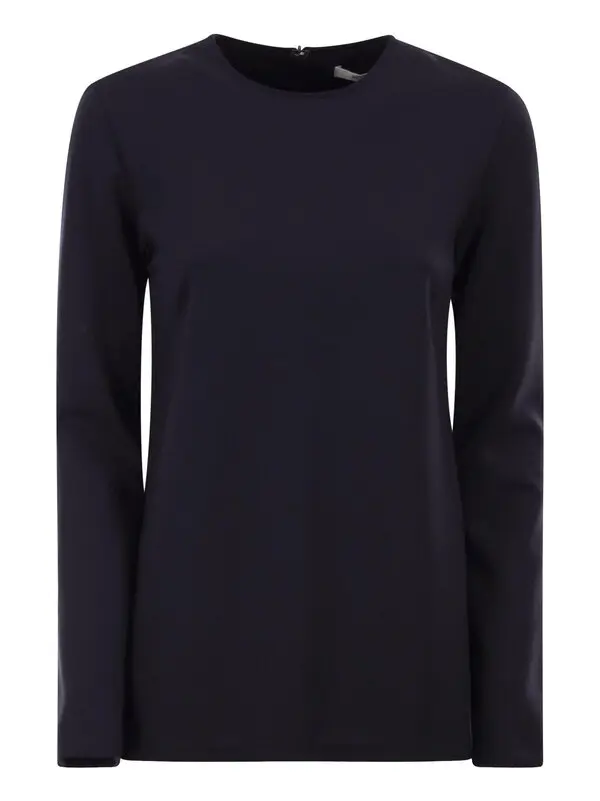 Max Mara Slim Fit Crew Neck Top - Multicolor
