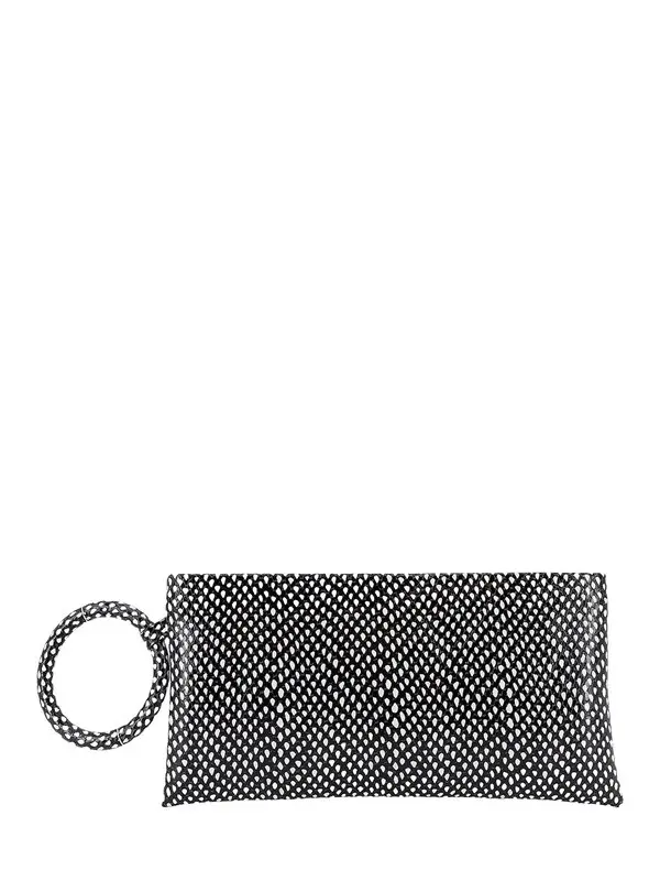 TOM FORD Aura Leather Clutch Bag With Snake Motif - Multicolor