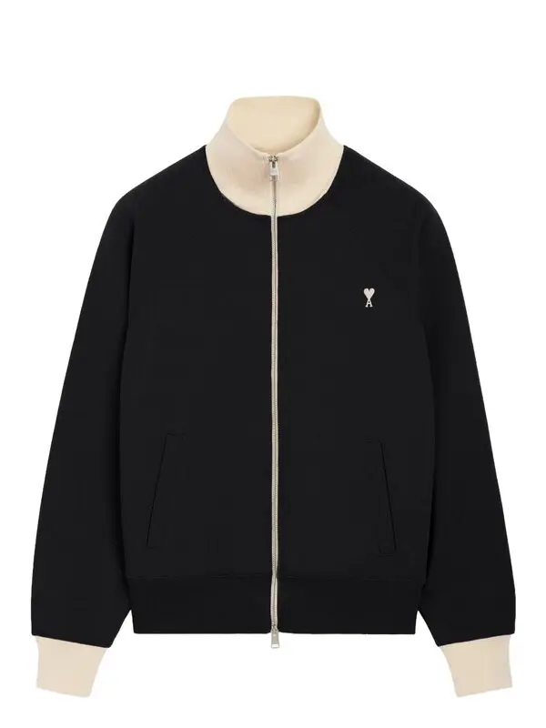 AMI Paris De Coeur Zipped Sweatshirt - Multicolor