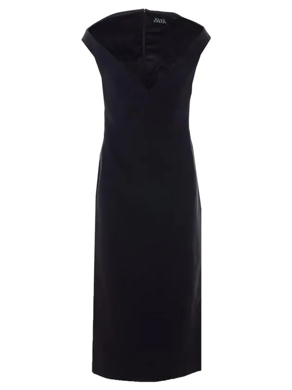 Solace London Monica Midi Dress - Black