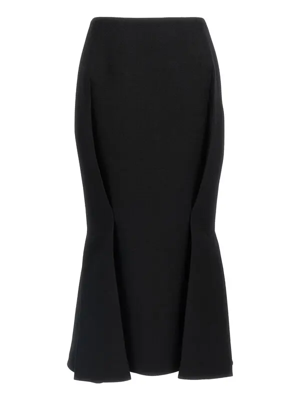 Prada Stuoia Old Wool Skirt - Black