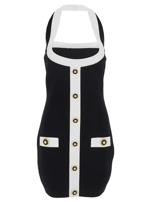 Balmain Knitted Viscose Blend Dress - Multicolor