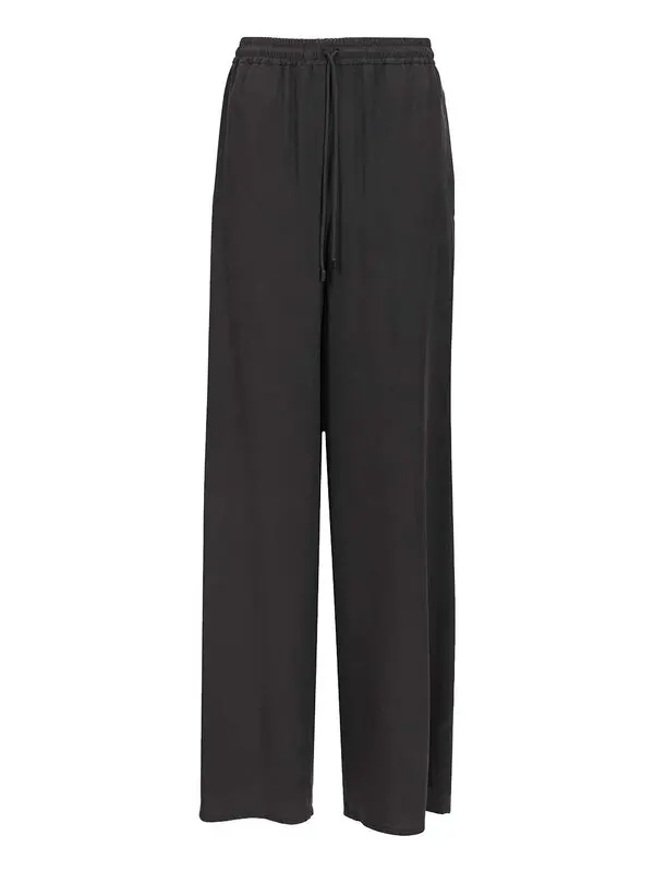 Max Mara Wide-leg Washed Silk Trousers - Blue