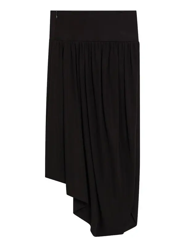 Alaïa Fluid Jersey Midi Skirt - Brown