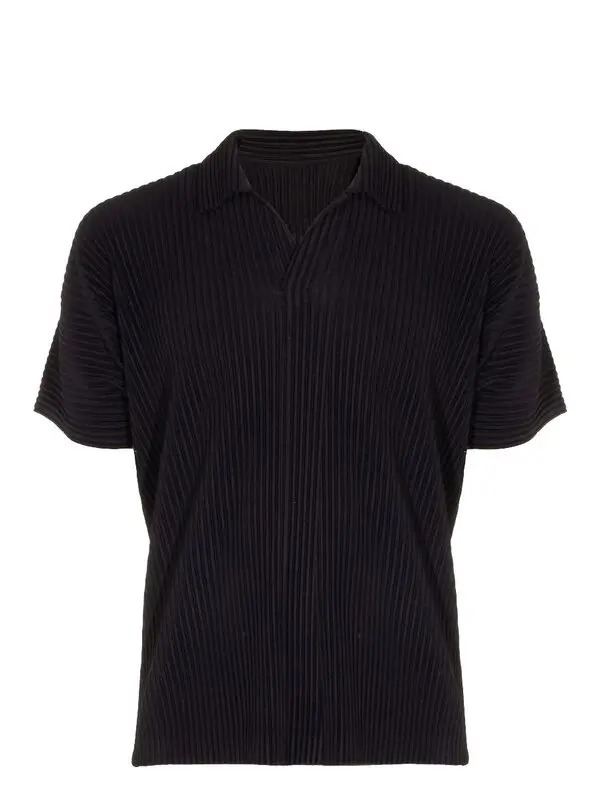 Issey Miyake Pleated Polo Shirt - Multicolor