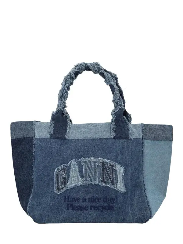 GANNI Denim Tote - Blue