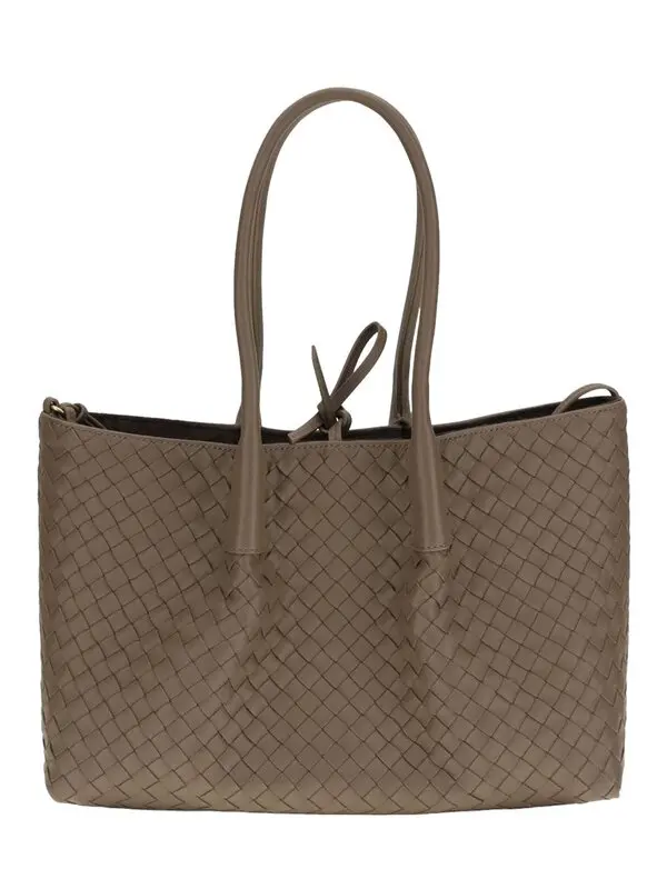 Bottega Veneta Woven Leather Bag - Cream