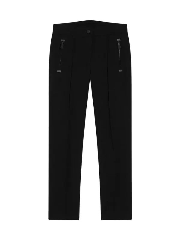 Moncler Slim Trousers In Gore-tex - Black