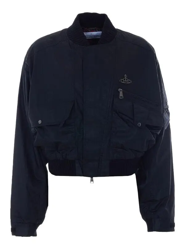 VIVIENNE WESTWOOD Bomber With Orb Logo - Black