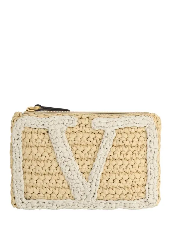 Valentino Garavani Viva Superstar Crochet Pouch - Cream