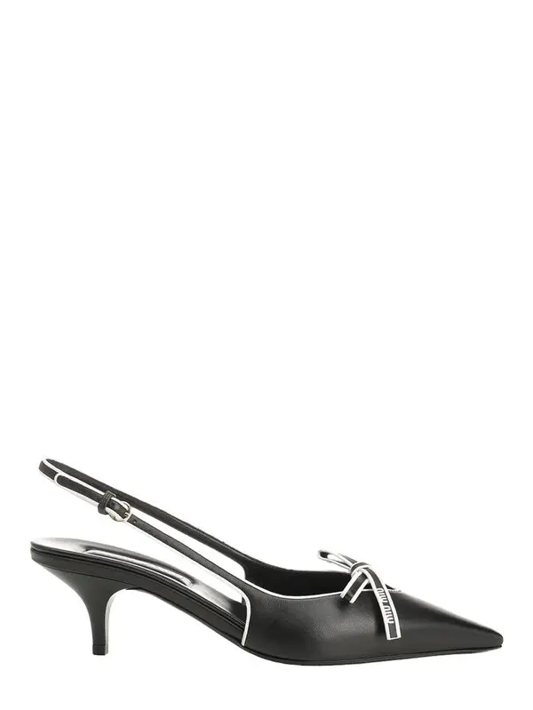 Miu Miu Slingback Décolleté In Nappa - Black