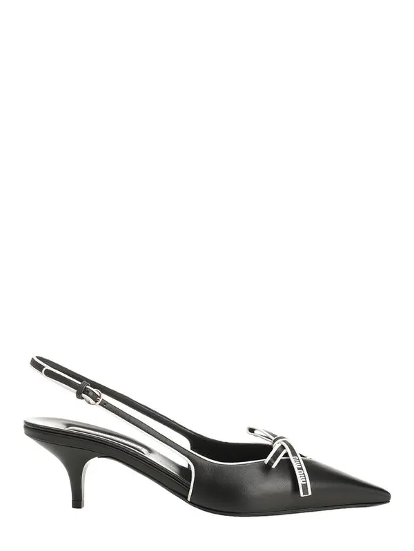 Miu Miu Slingback Décolleté In Nappa - Black