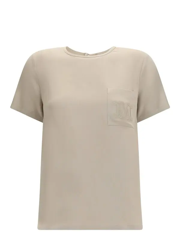 Max Mara Pagano Silk T-shirt - Cream