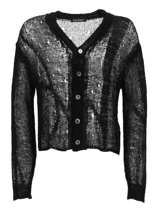Our Legacy Open Knit Cardigan - Black