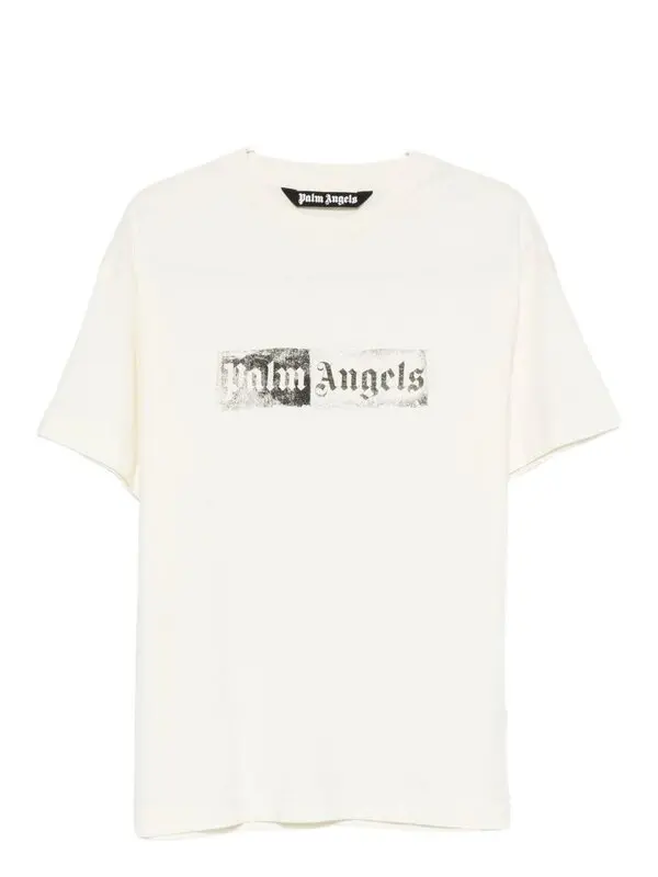 Palm Angels Stamp Logo Cotton T-shirt - Multicolor