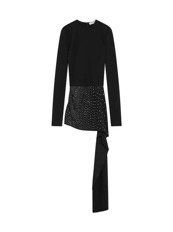 Attico Mini Dress With Thermostrass - Black
