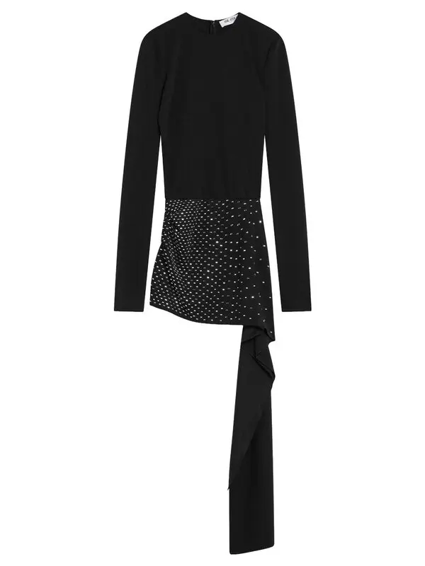 Attico Mini Dress With Thermostrass - Black