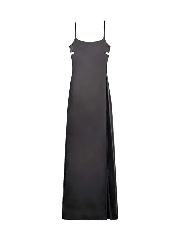 COURREGES Long Dress With Cut-out Detail - Black