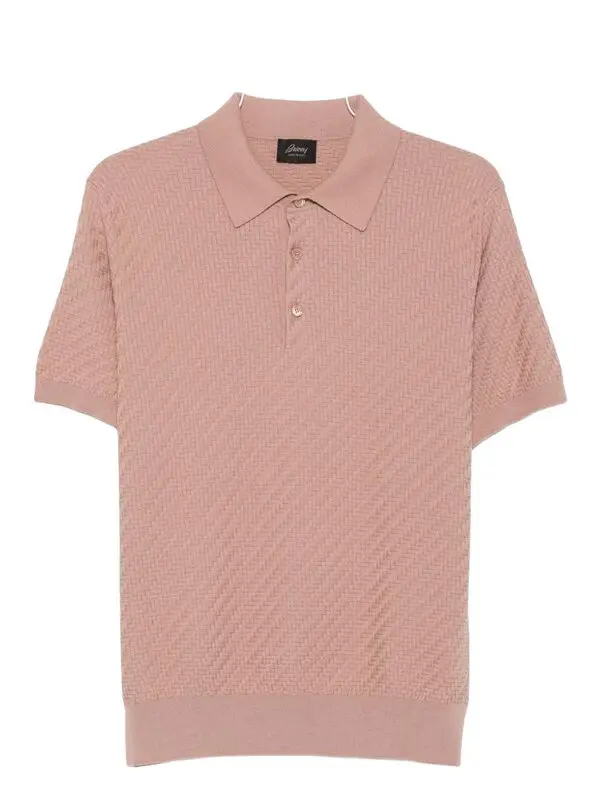 Brioni Cotton And Cashmere Polo Shirt - Multicolor