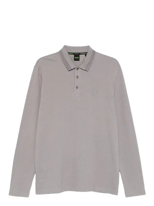 BOSS Grey Polo Shirts - Gray