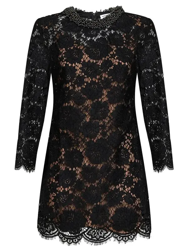 SELF-PORTRAIT Beaded Lace Mini Dress - Multicolor
