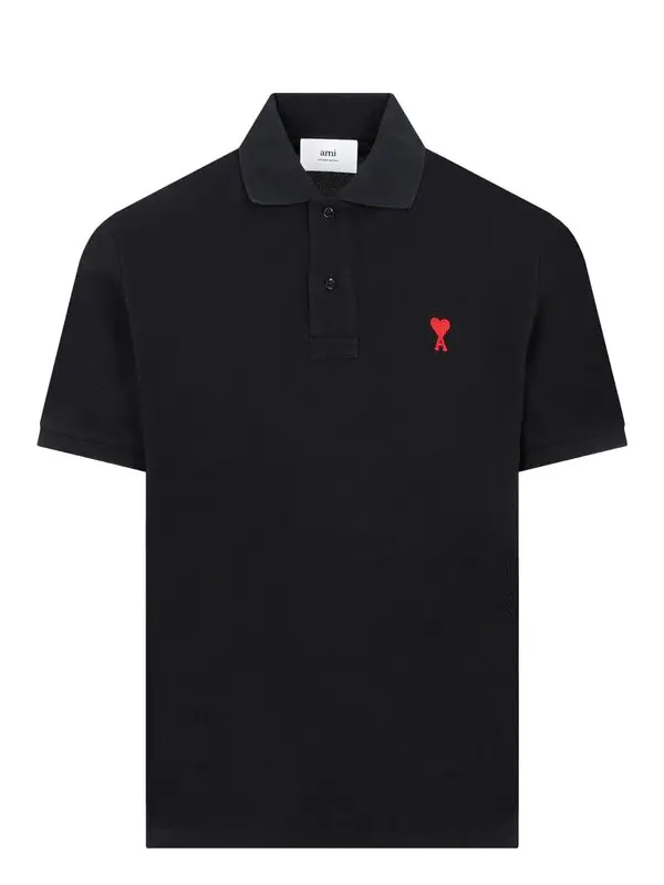 AMI Paris Polo Shirt - Black