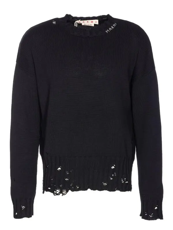 Marni Embroidered Symbol Sweater - Black