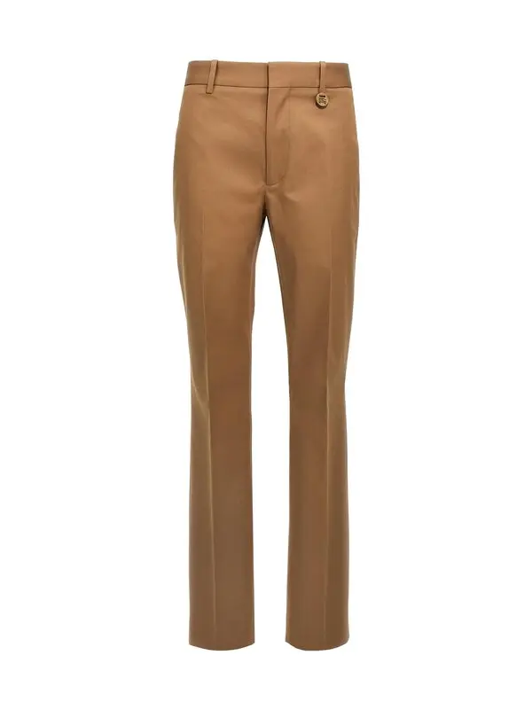 Burberry Straight Leg Trousers - Cream